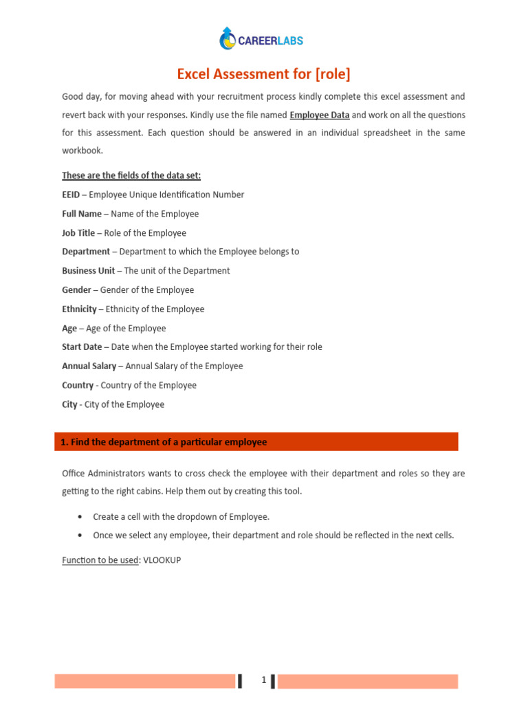 Excel Assessment 2023 | PDF | Microsoft Excel