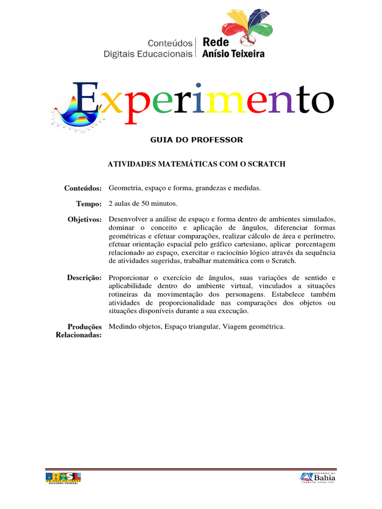Guia Do Professor Atividades Matemáticas Com o Scratch | PDF | Swift ...