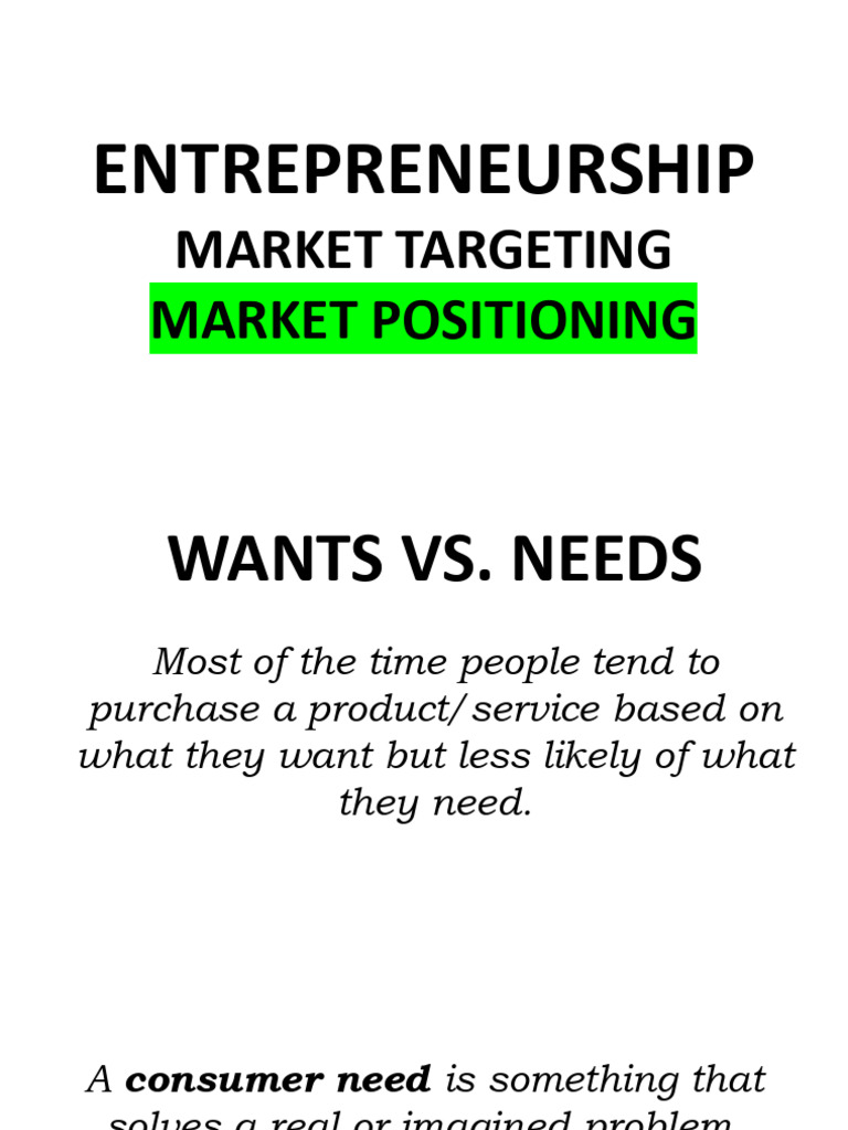 7 ENTREP Week 4 Part 2 Market Positioning | PDF