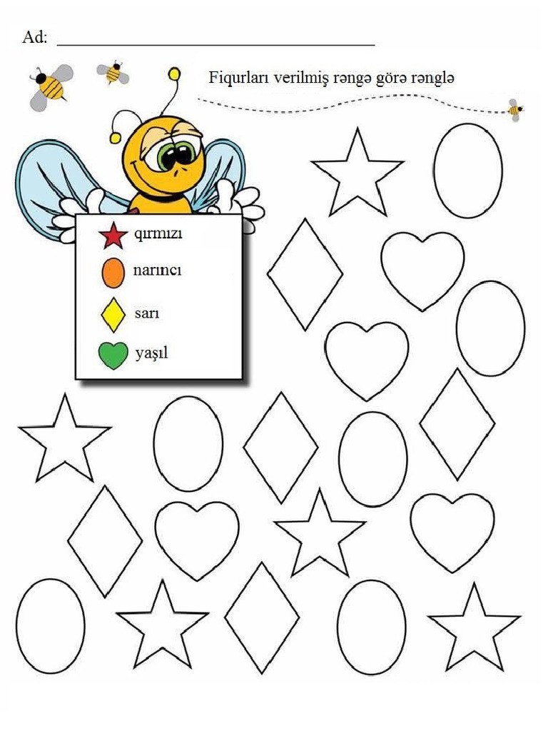 5 Yaşlılar Üçün Fiqurları RƏNGLƏR | PDF