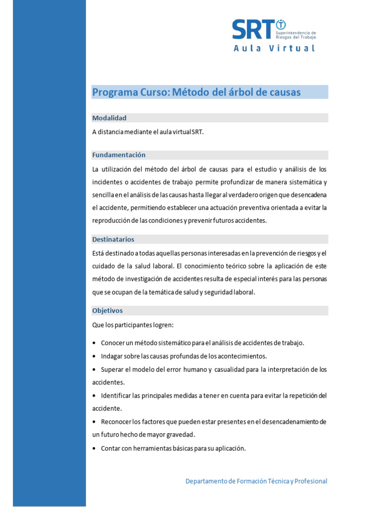 PROGRAMA Arbol de Causas 2023 | Descargar gratis PDF | Seguridad y ...