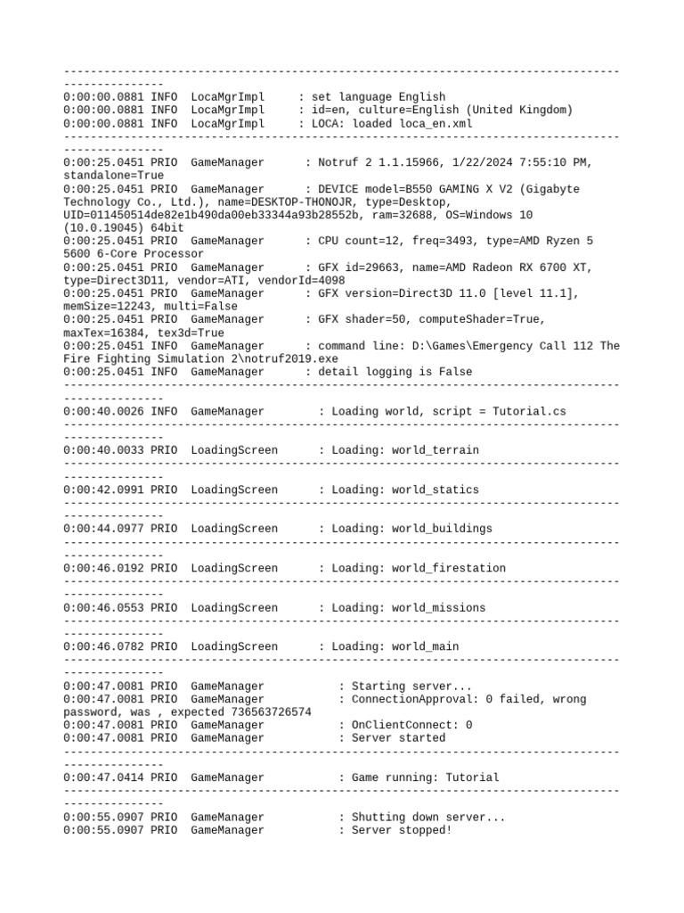 Game Host Log | PDF | Computer Science | Computer Engineering
