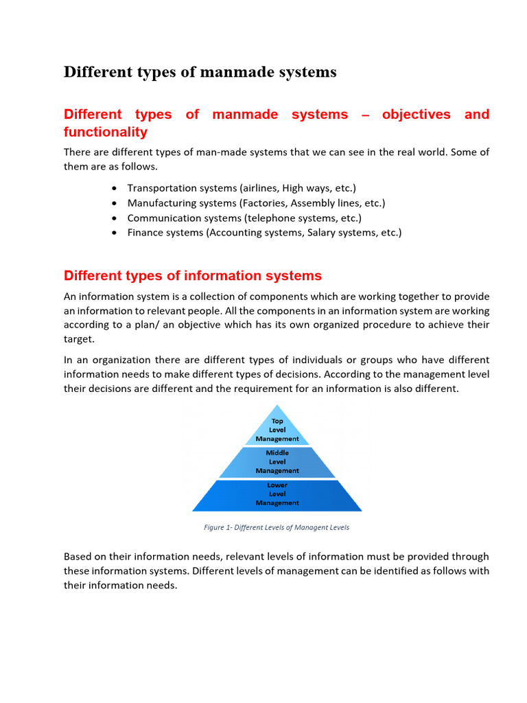 Diferent Types of Systems | PDF | Information | Business