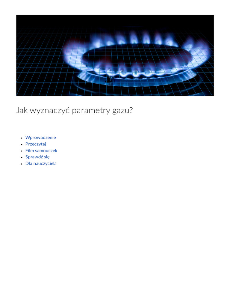 Jak Wyznaczyc Parametry Gazu | PDF