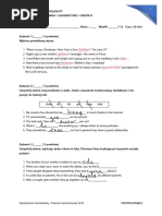 Unit 3 Tests and Answer Keys | PDF | Traditions | Observances
