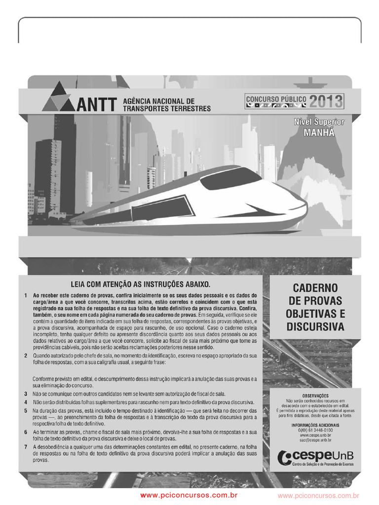 Prova ANTT 2 - Infraestrutura | PDF | Serviços públicos | Transporte ...