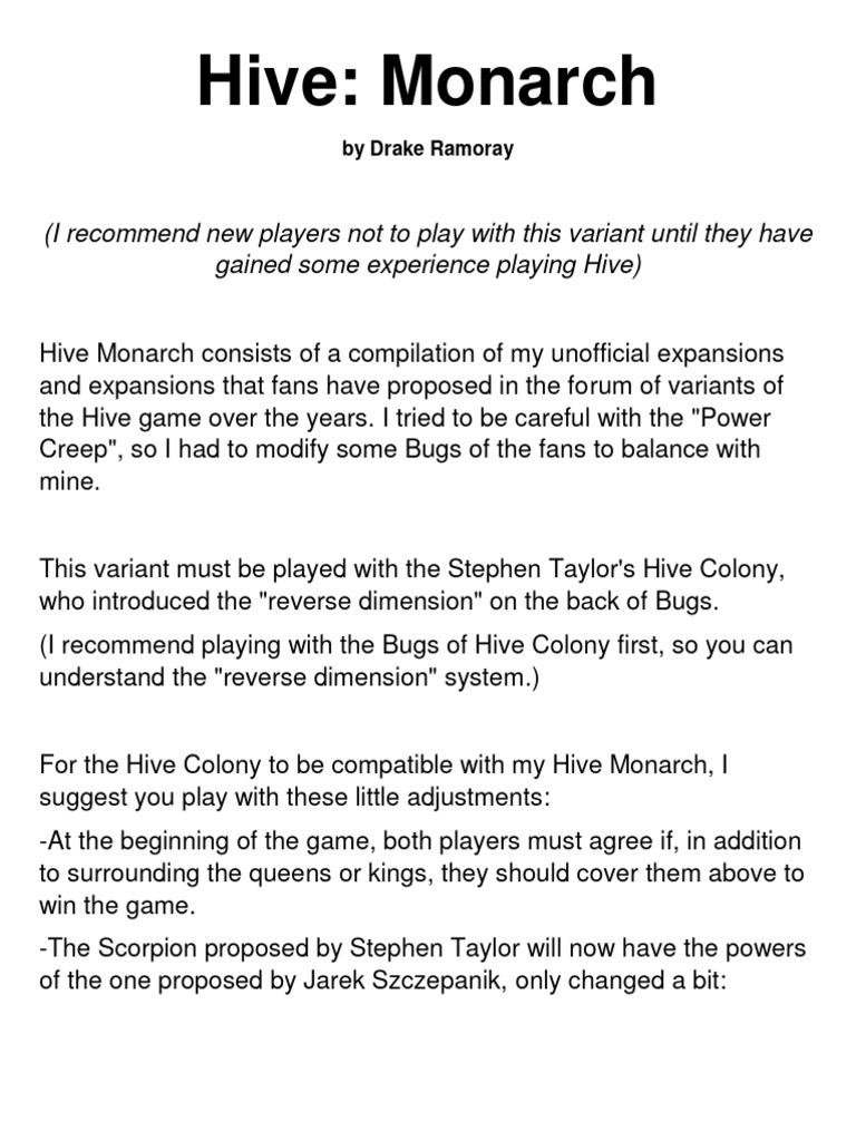 Hive Monarch-Full | Download Free PDF | Beetle | Insects