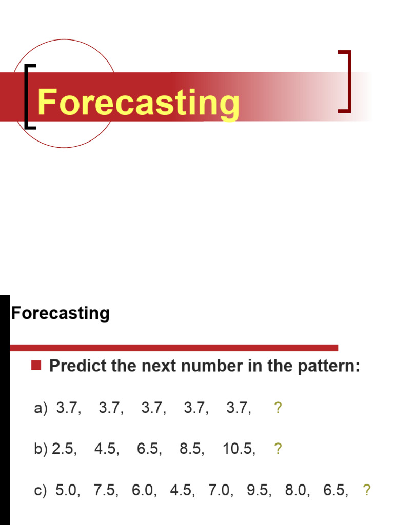 Dlsu Lecture Forcasting Lecture | PDF | Forecasting | Mean Squared Error