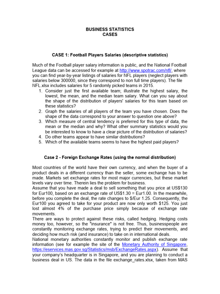 Cases | PDF | Regression Analysis | Errors And Residuals