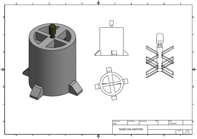 Tangki dan Agitator Design Sheet | PDF