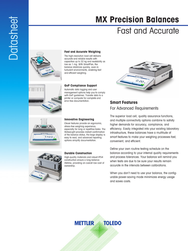 MX Precision Balances Datasheet | PDF | Engineering Tolerance | Weight