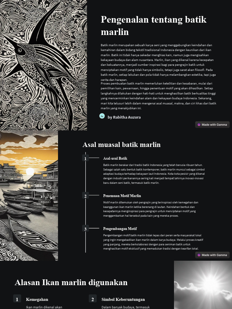Filosofi dan Motif Batik Marlin | PDF | Griya & Taman | Gaya Hidup