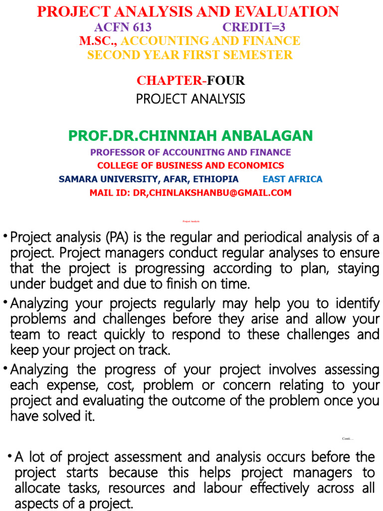 4a. PAE Ch-4a. Project-Analysis | PDF | Economies | Business