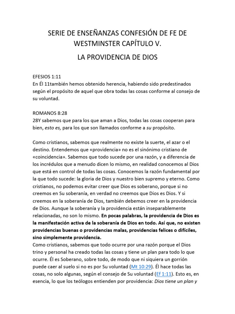 Serie de Enseñanzas Confesión de Fe de Westminster - 10 | PDF | Ciro el ...