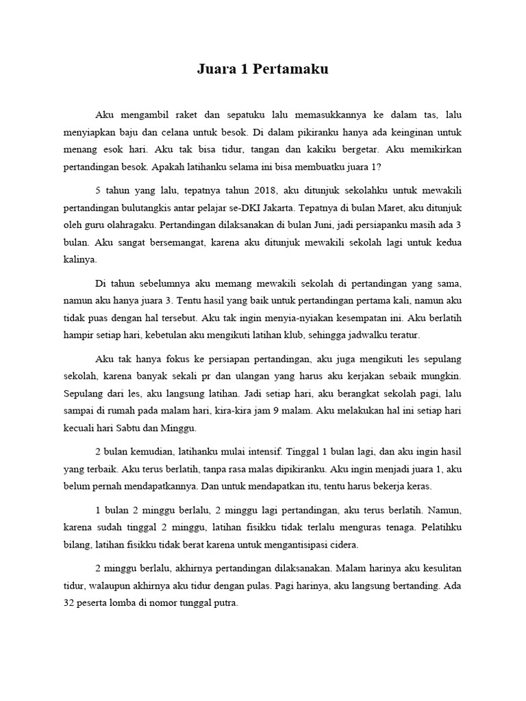 Juara 1 Pertamaku | PDF
