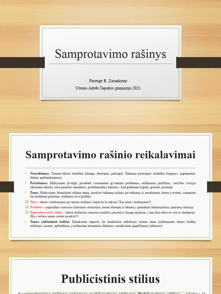 Samprotavimo Rasinys | PDF