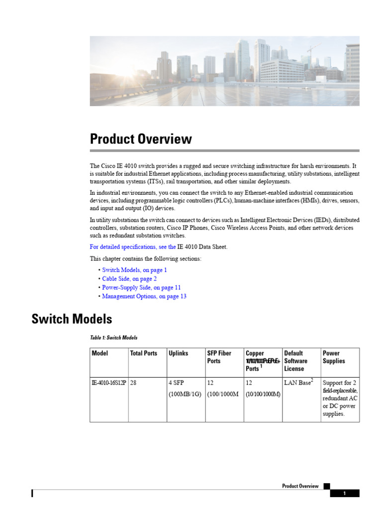 Industrial Ethernet Switch Guide | PDF