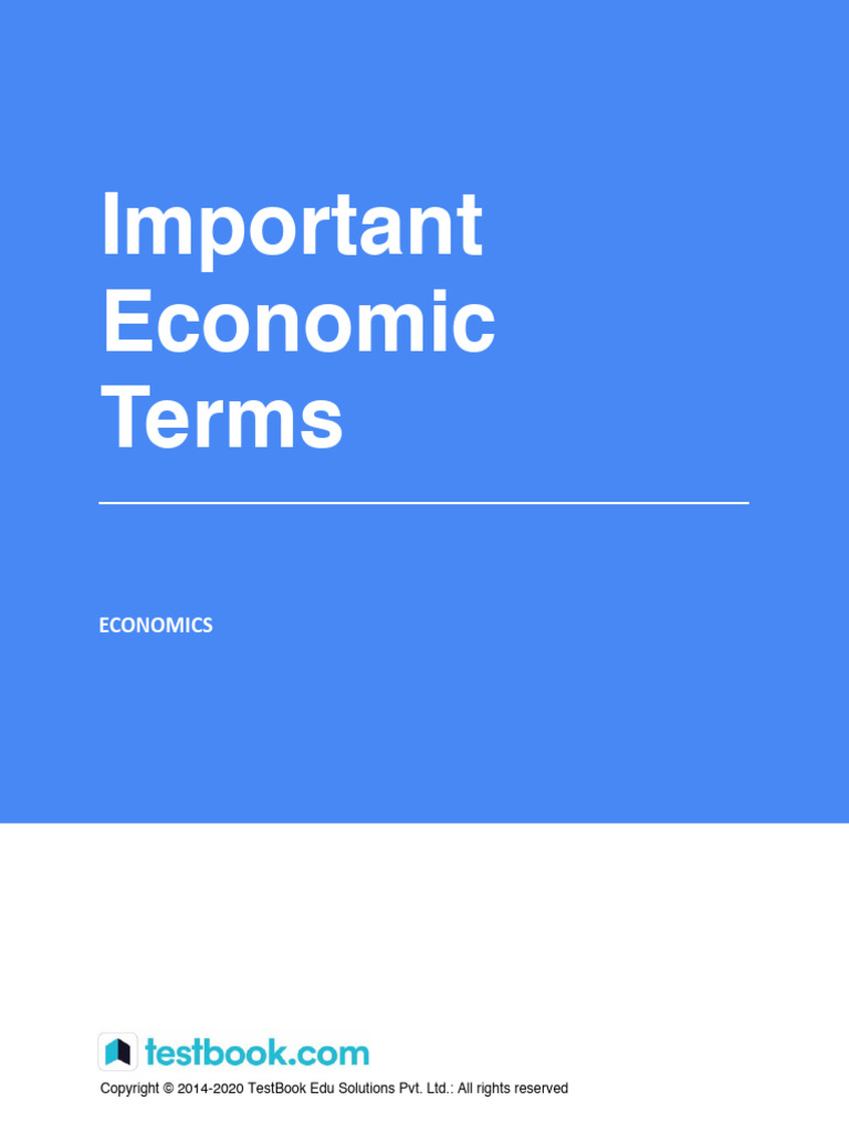 Important Economic Terms - Study Notes | PDF