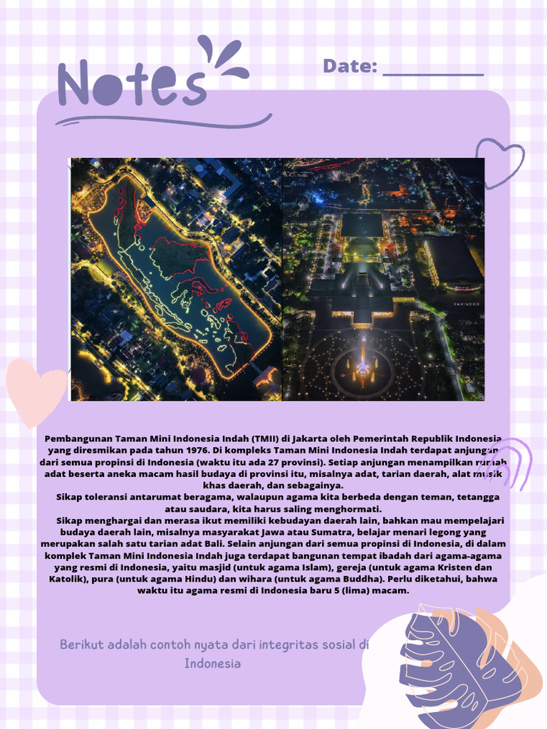 Purple Pastel Cute Aesthetic Notes A4 Document | PDF