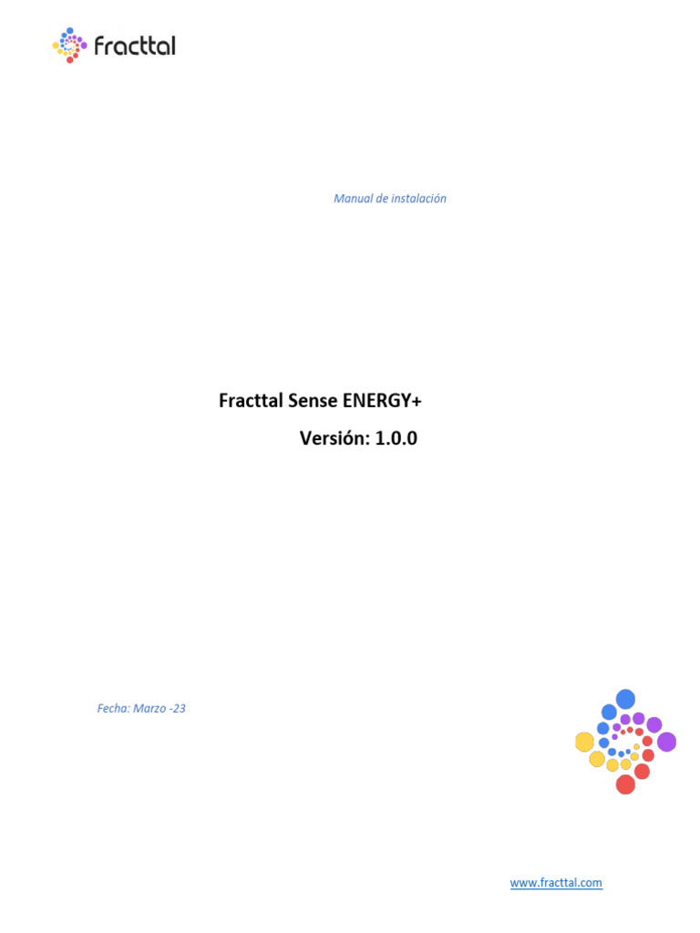Manual Se Instalación - FRACTTAL SENSE ENERGY V1.0.0-1 | PDF | Punto de ...