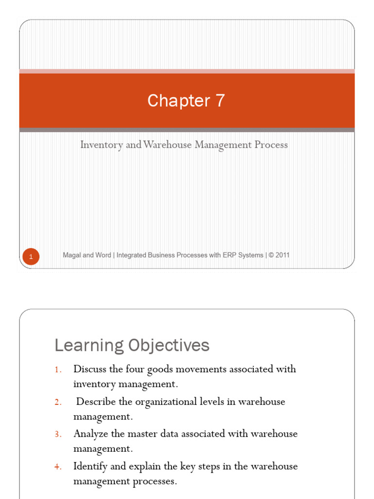 chapter7 | PDF | Warehouse | Enterprise Resource Planning