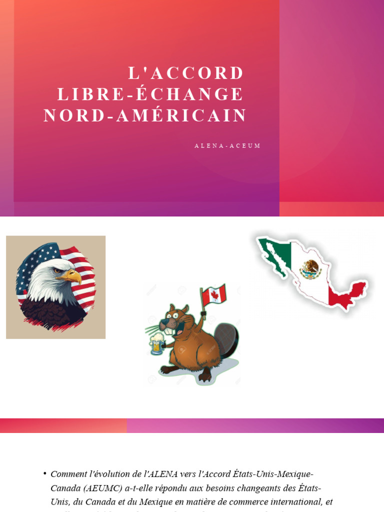 Alena to Aeucm | PDF | Accord de libre-échange nord-américain | Libre ...
