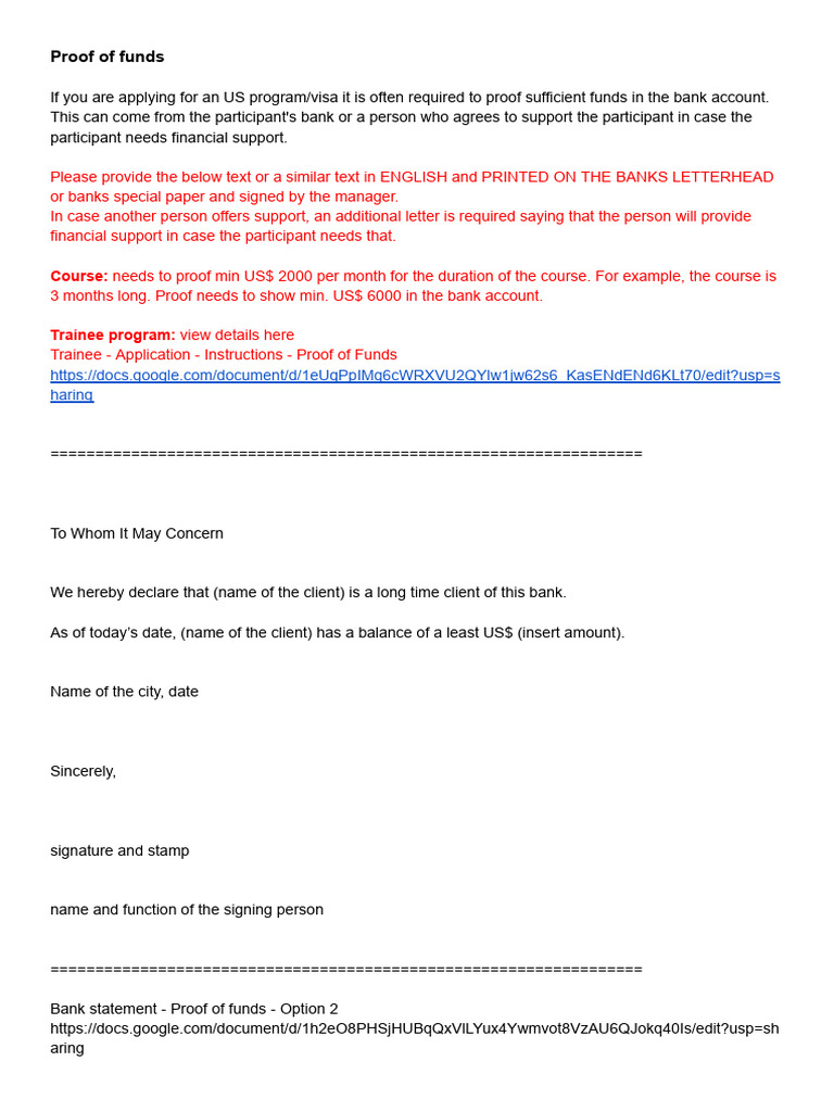 Bank Statement - Proof of Funds | PDF | Career & Growth | Business