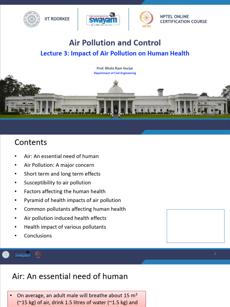L3 - BRG - Impact of Air Pollution - Human Health | PDF | Air Pollution ...