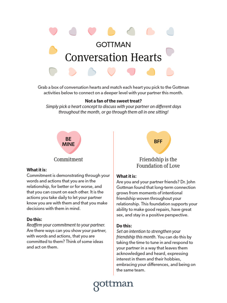 February 2024 - Gottman Monthly Download - Conversation Hearts ...