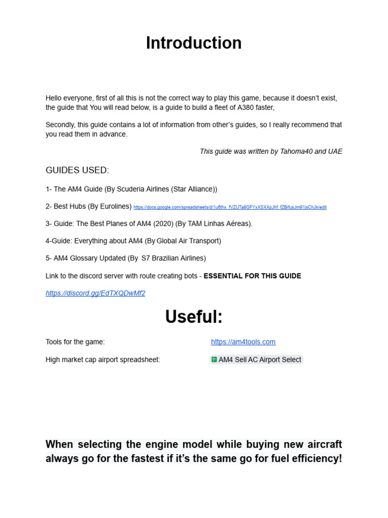 A380 Fleet Building Guide for AM4 | PDF | Aerospace | Jet Aircraft