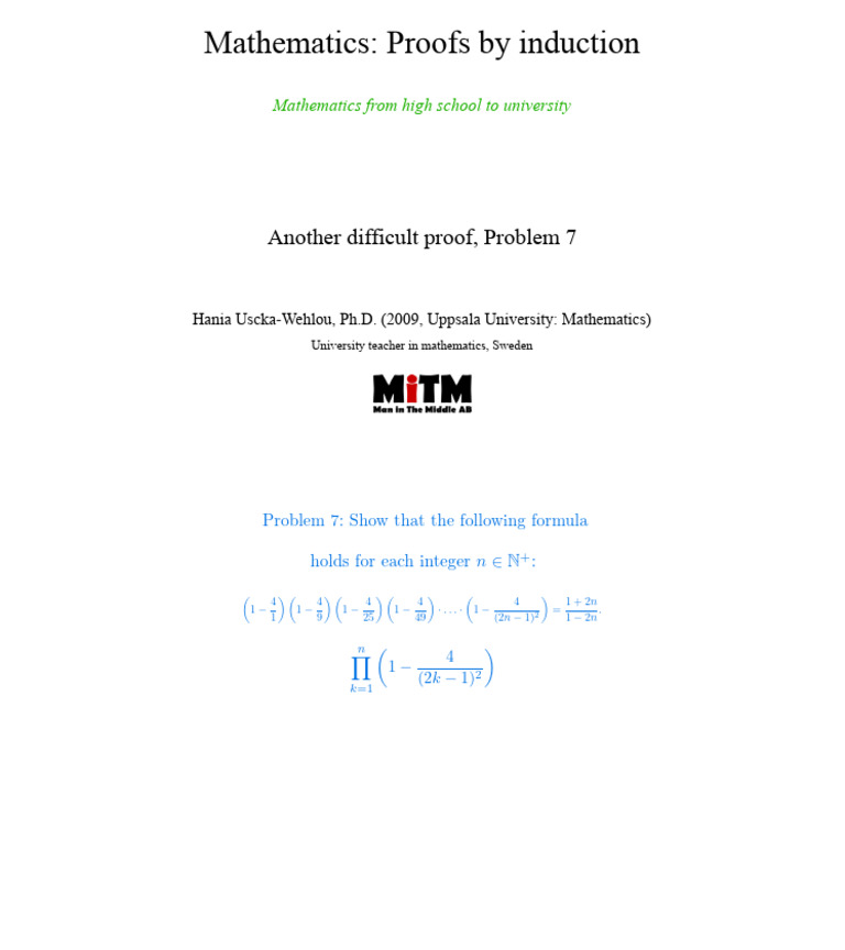 Induction Proofs in Mathematics | PDF | Mathematical Proof | Polynomial