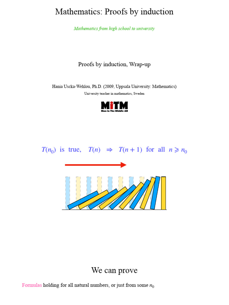 Slides Proofs by Induction Wrap Up | PDF | Mathematical Proof | Theorem