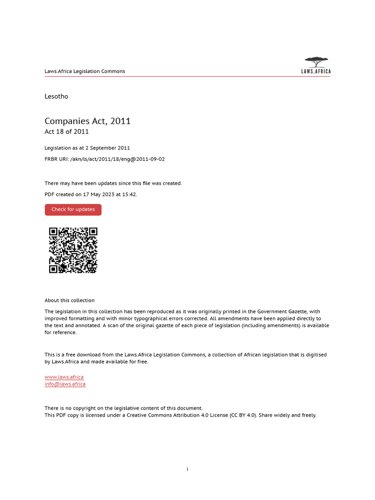 Companies Act 2011 | PDF | Liquidation | Share (Finance)
