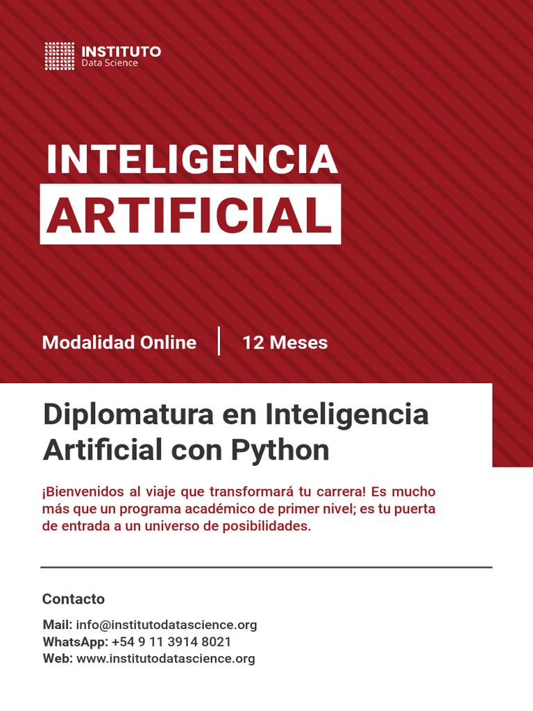 Brochure Inteligencia Artificial Con Python | PDF