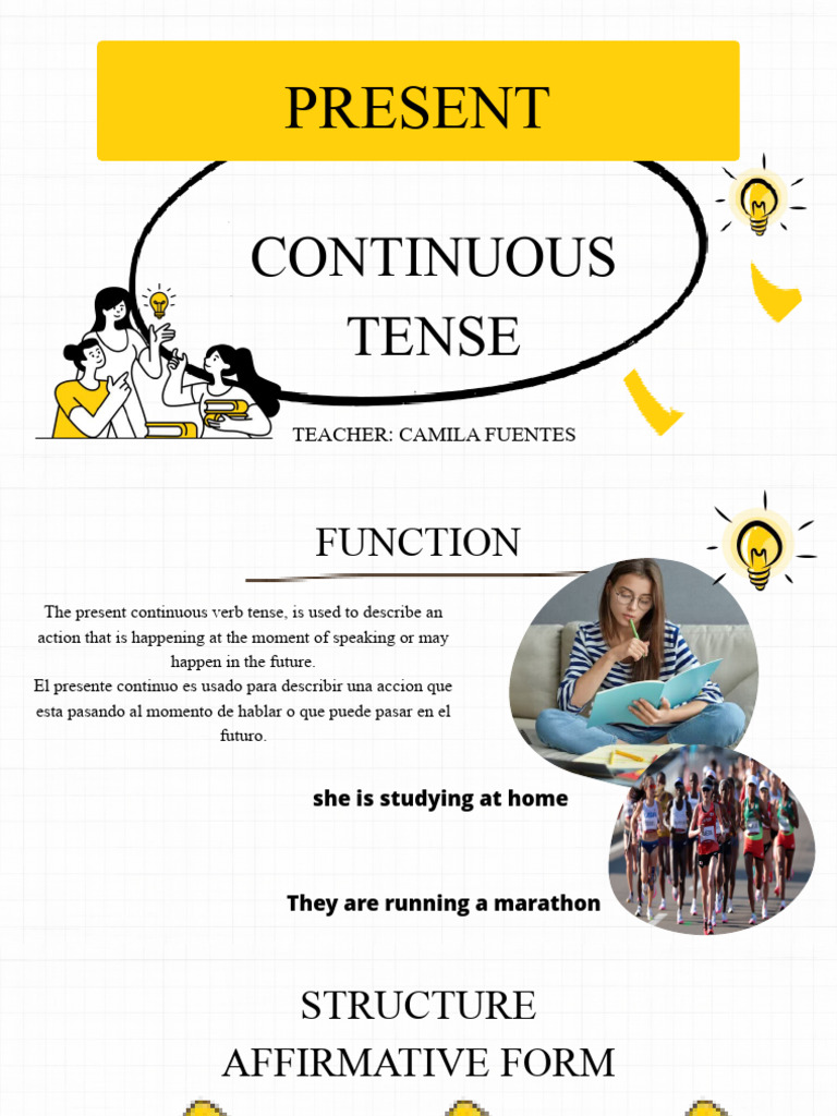 Present Continuous | Download Free PDF | Syntax | Grammar