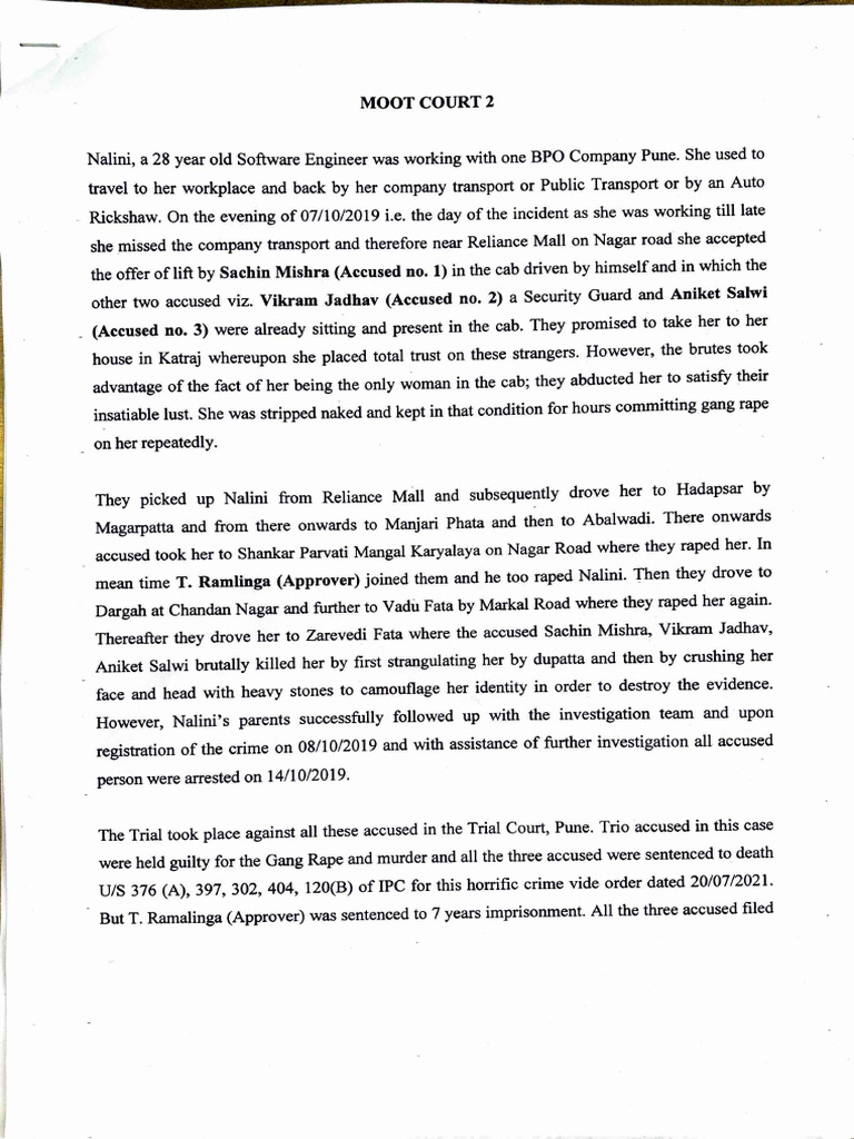 Moot Court Problem 2-1 | PDF