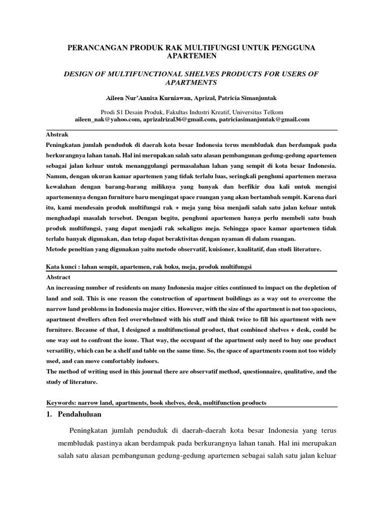 Tugas Jurnal SDP Perancangan Produk Rak | PDF