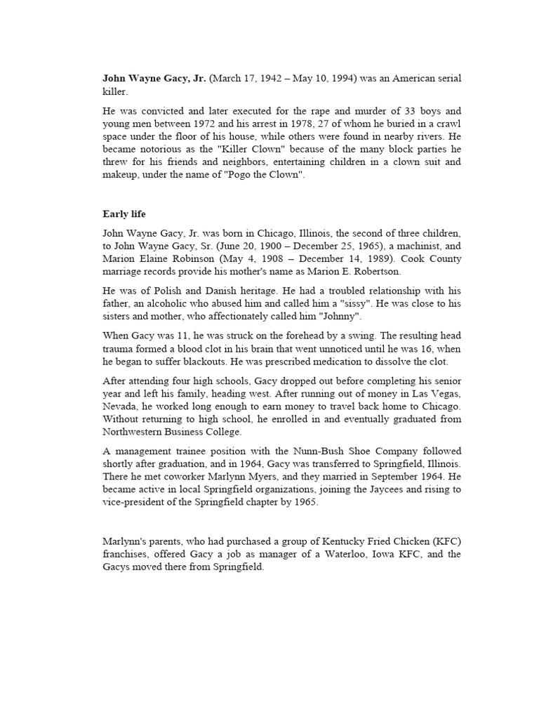 John Wayne Gacy | PDF