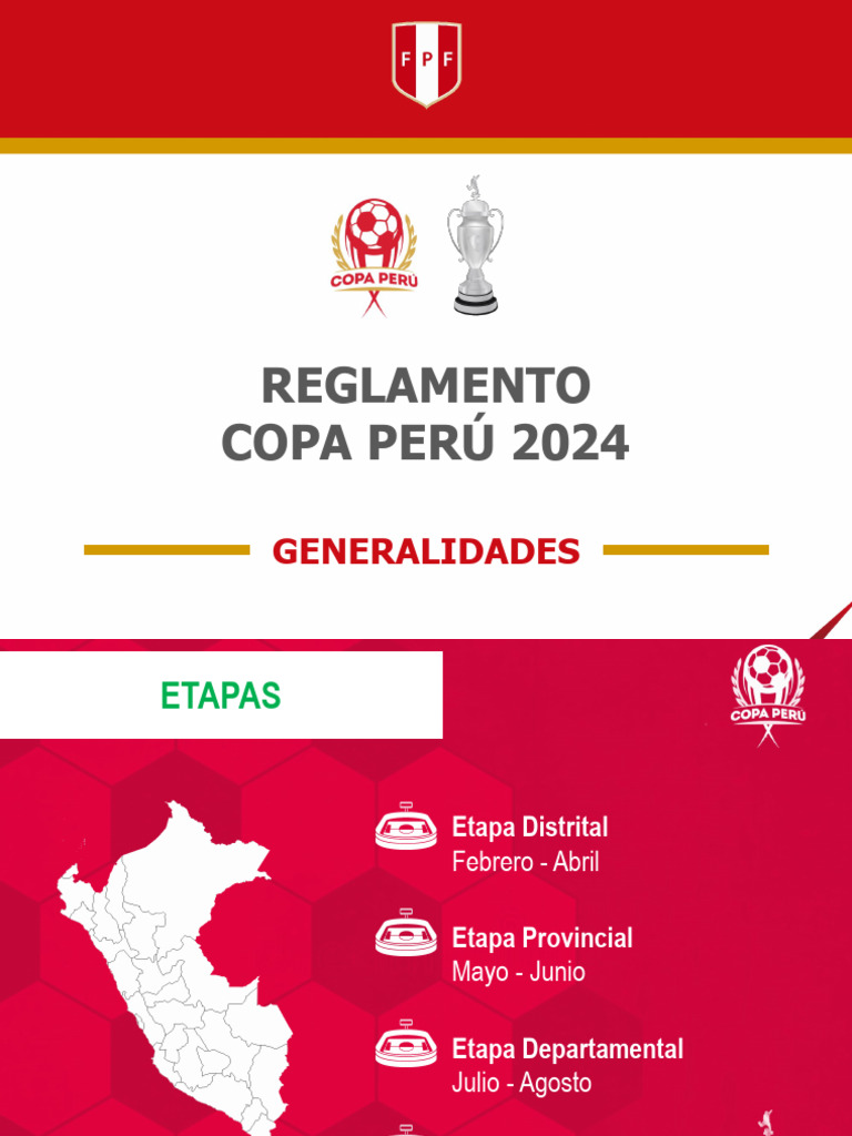 Generalidades REGLAMENTO COPA PERU 2024 | PDF