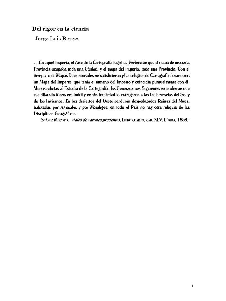 3 Borges Del Rigor en La Ciencia | PDF