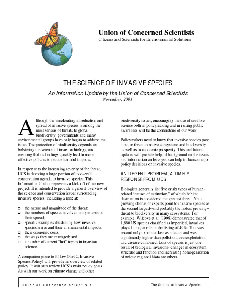 The Science of Invasive Species | PDF | Invasive Species | Introduced ...
