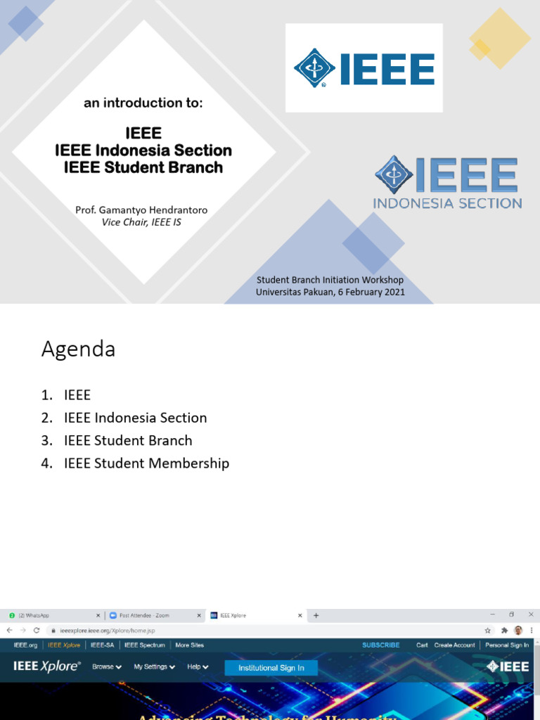 IEEE SB Initiation 2021-02-06 - Gamantyo | PDF | Electrical Engineering ...