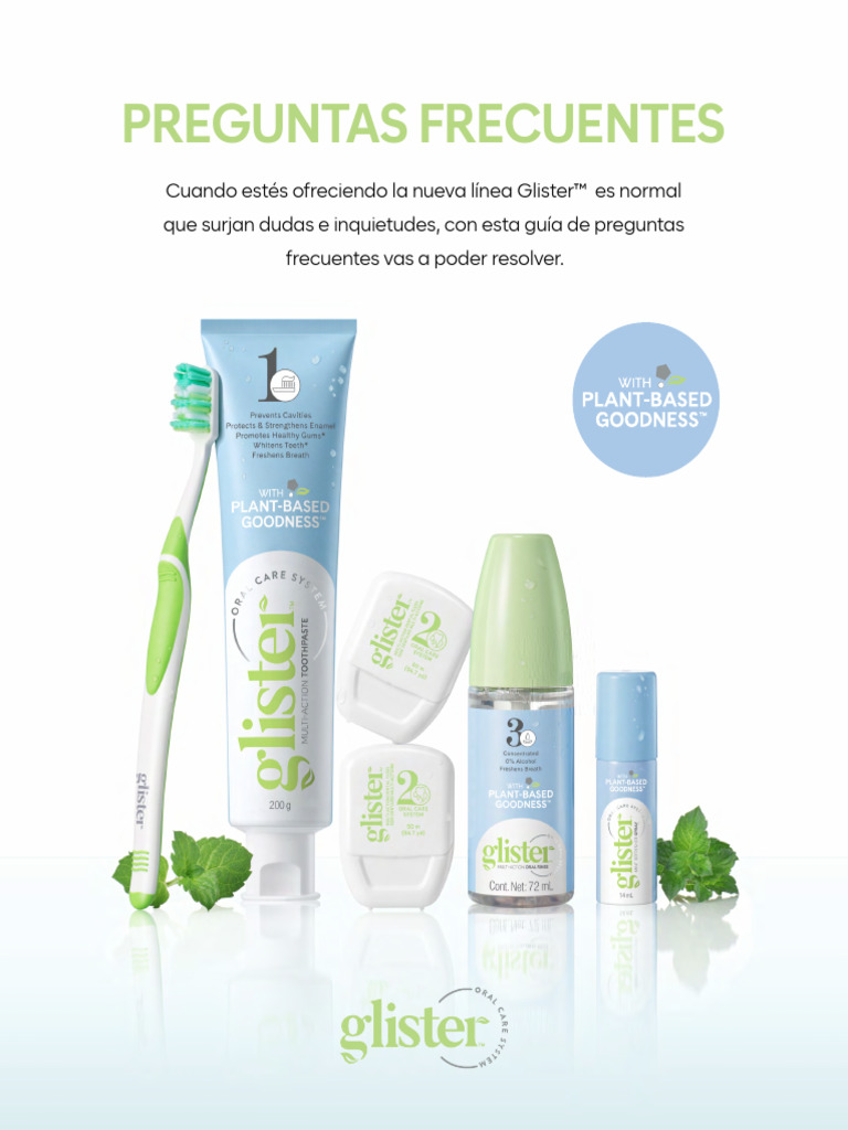 QA_Glister | PDF | Cepillo de dientes | Fluoruro