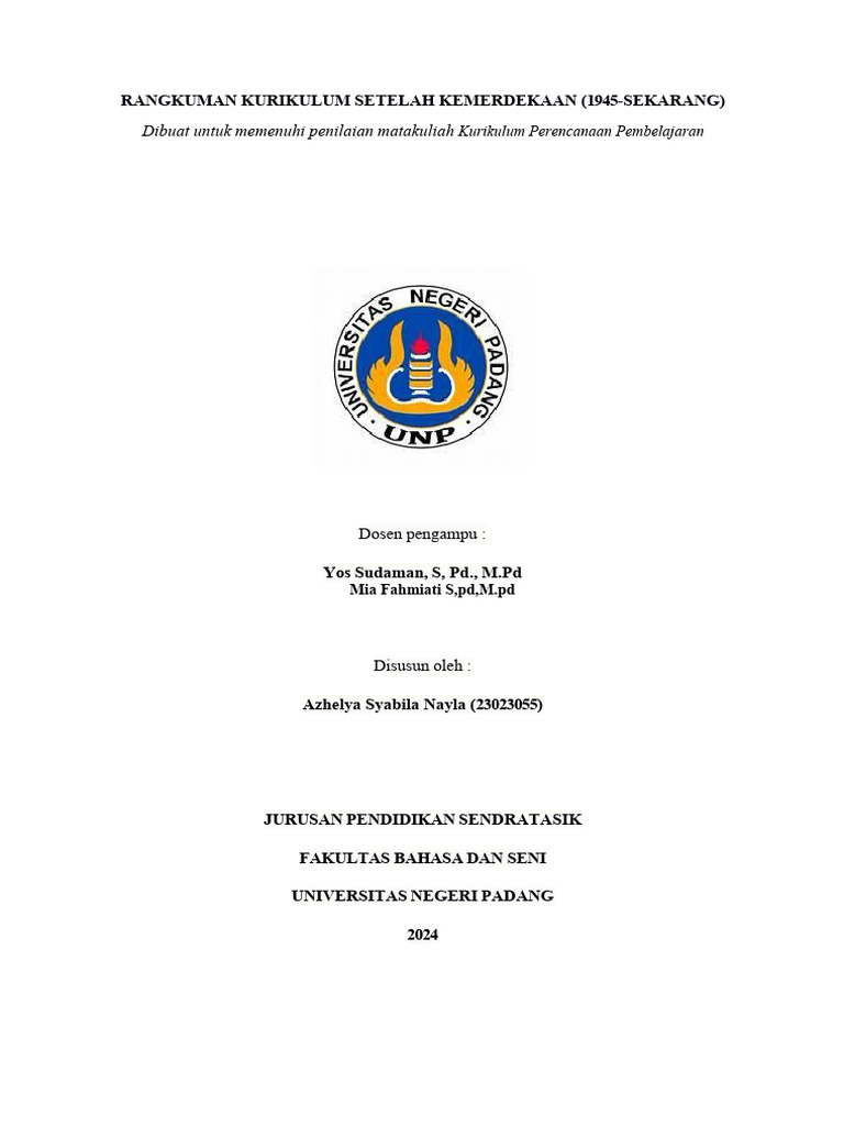 11.azhelya Syabila Nayla (23023055) Kurikulum Pembelajaran | PDF ...