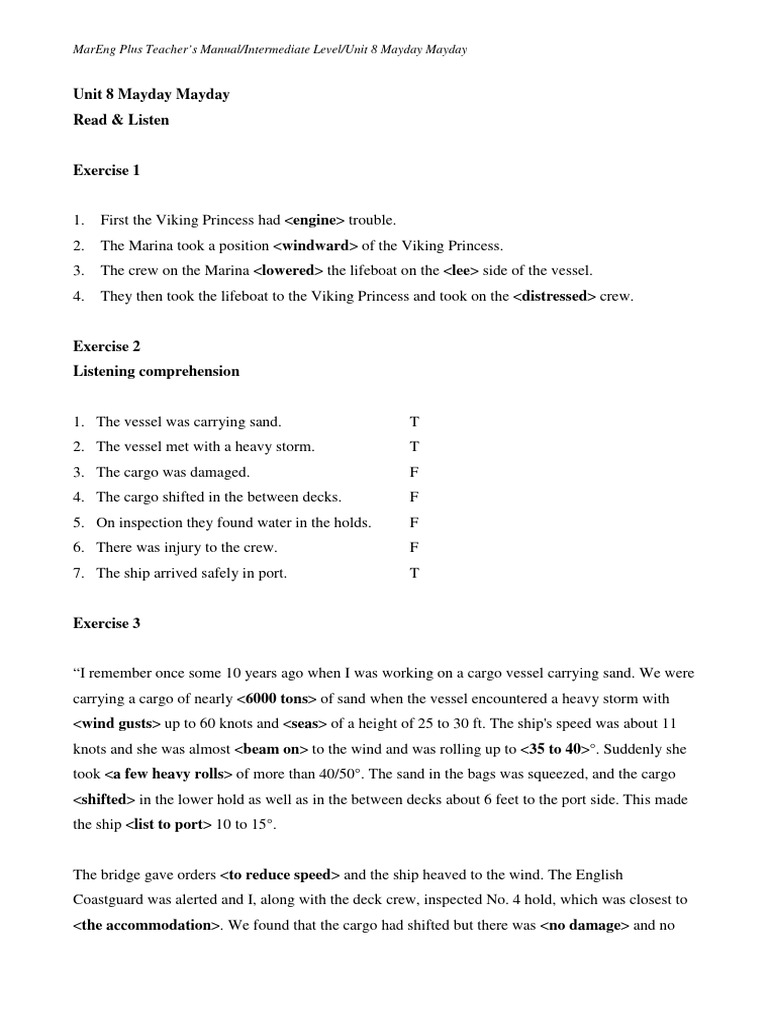 Mayday Communication and Safety Procedures | PDF | Ships | Maritime ...