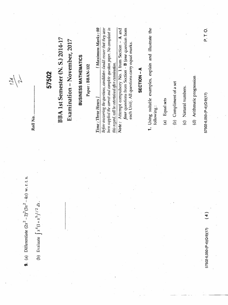 BM Paper 1 | PDF