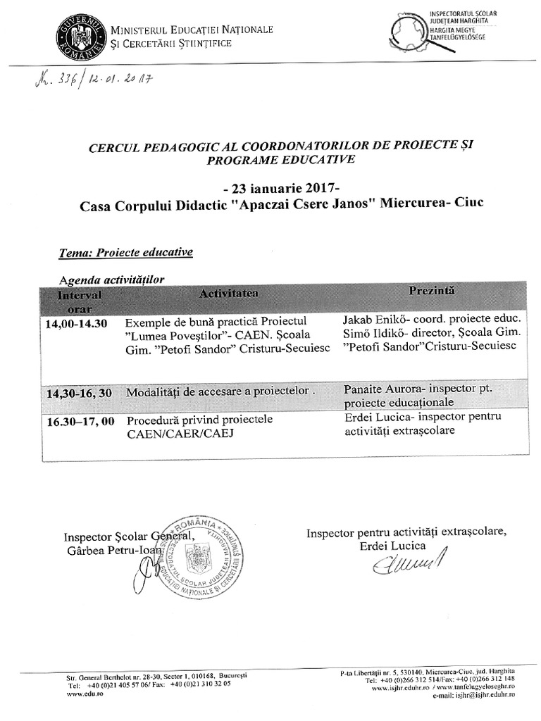 Cerc - Pedagogic - Educativ | PDF