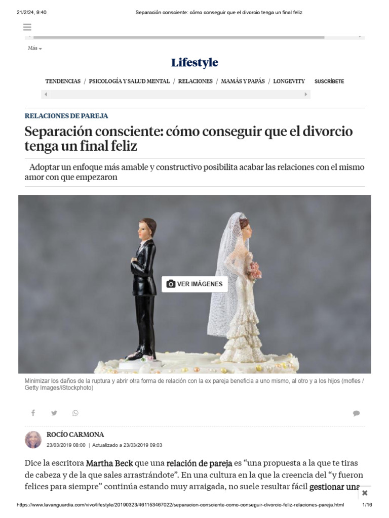 Separación Consciente para un Divorcio Feliz | PDF | Amor | Sufrimiento
