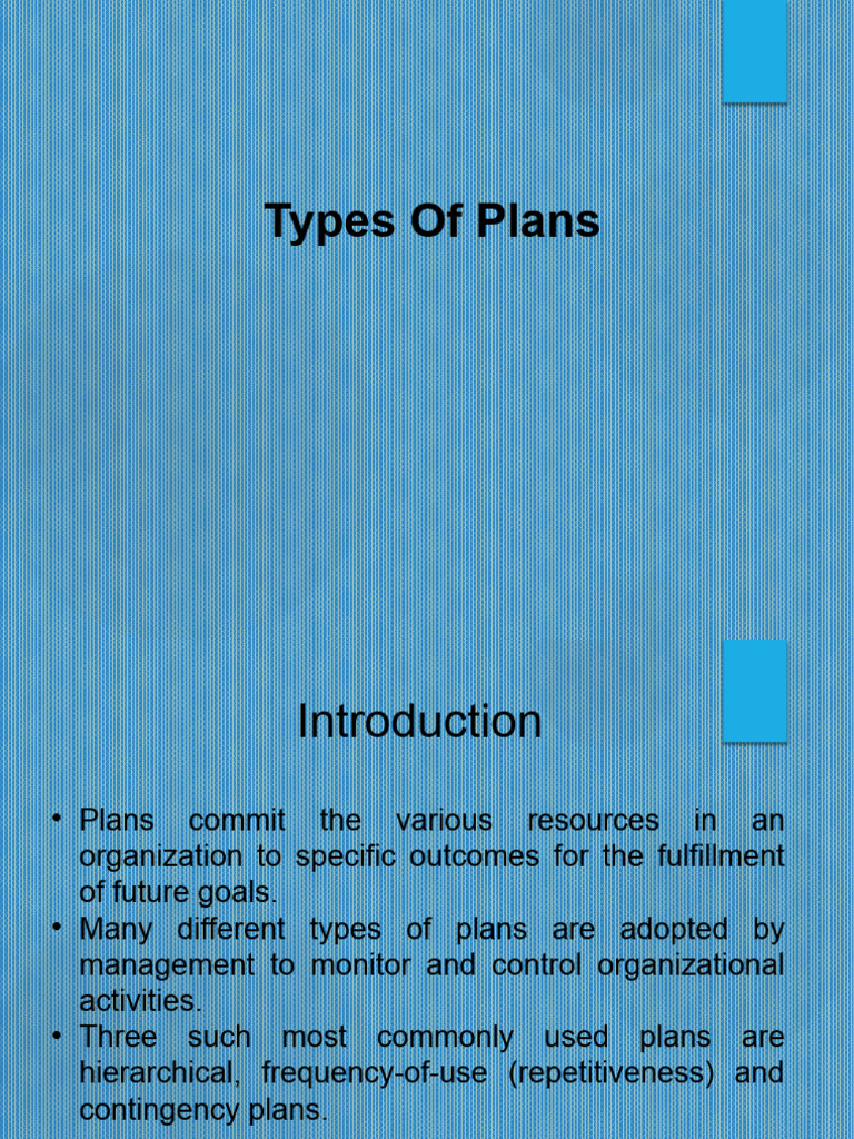 Types of Plan | PDF