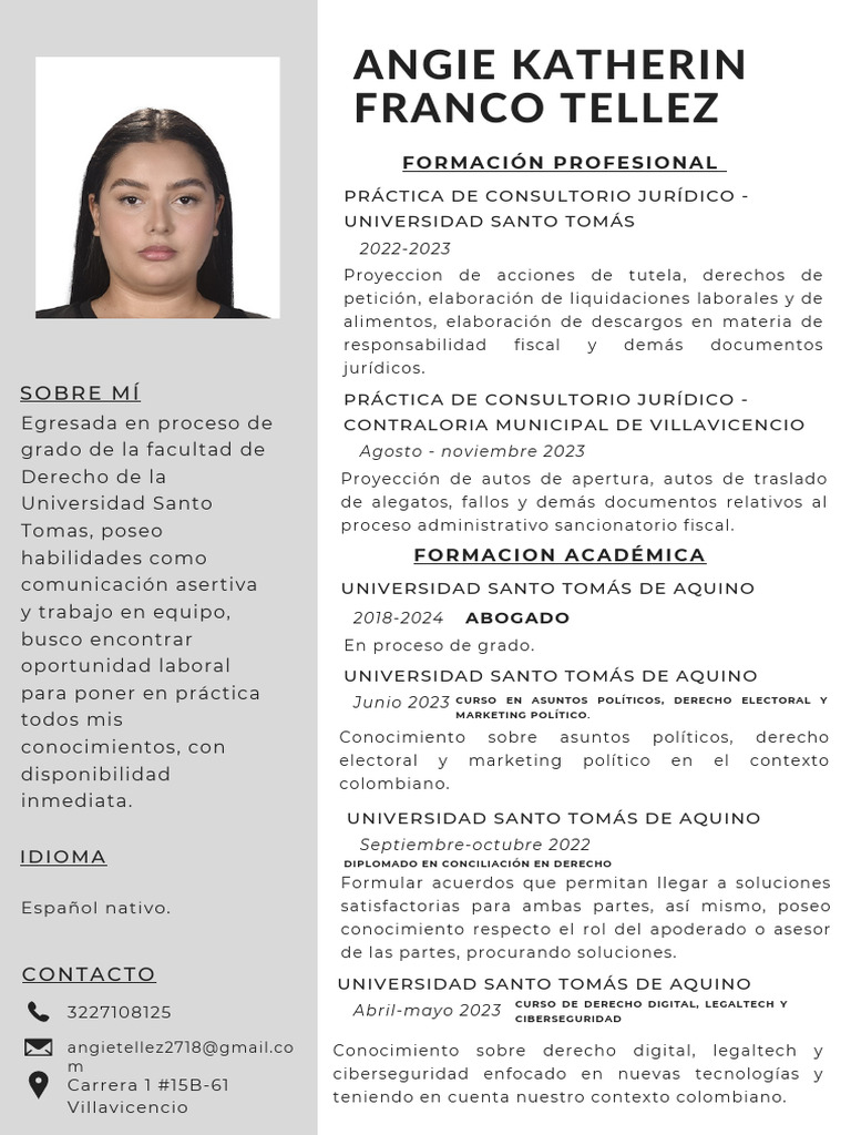 CV Angie Franco | PDF | Justicia | Crimen y violencia